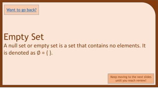 What is a set and what are the kinds of sets? | PPTX