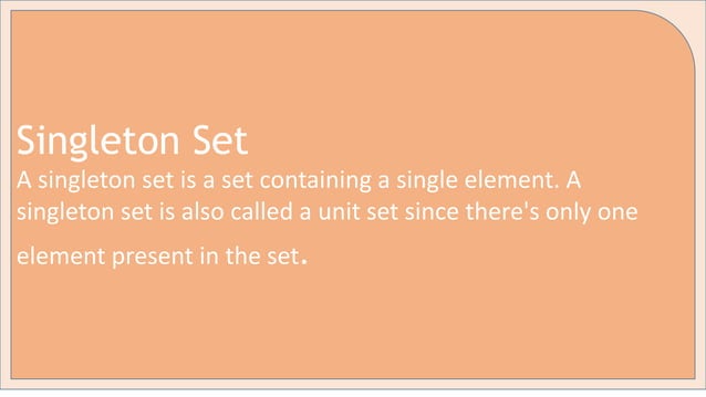 What is a set and what are the kinds of sets? | PPTX