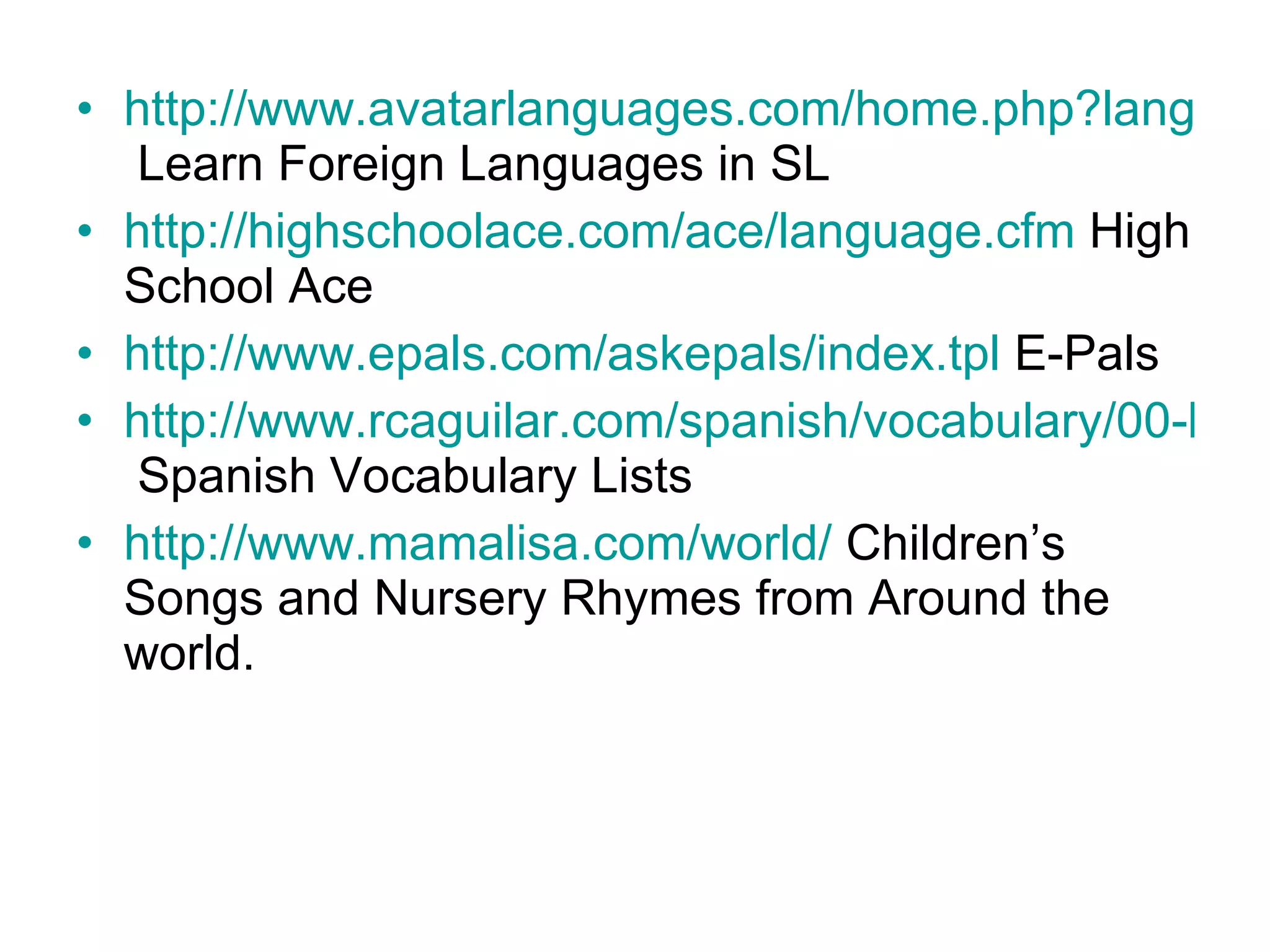 Interactive Websites For The World Language Teacher | PPT