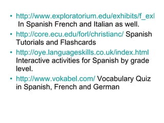 Interactive Websites For The World Language Teacher | PPT