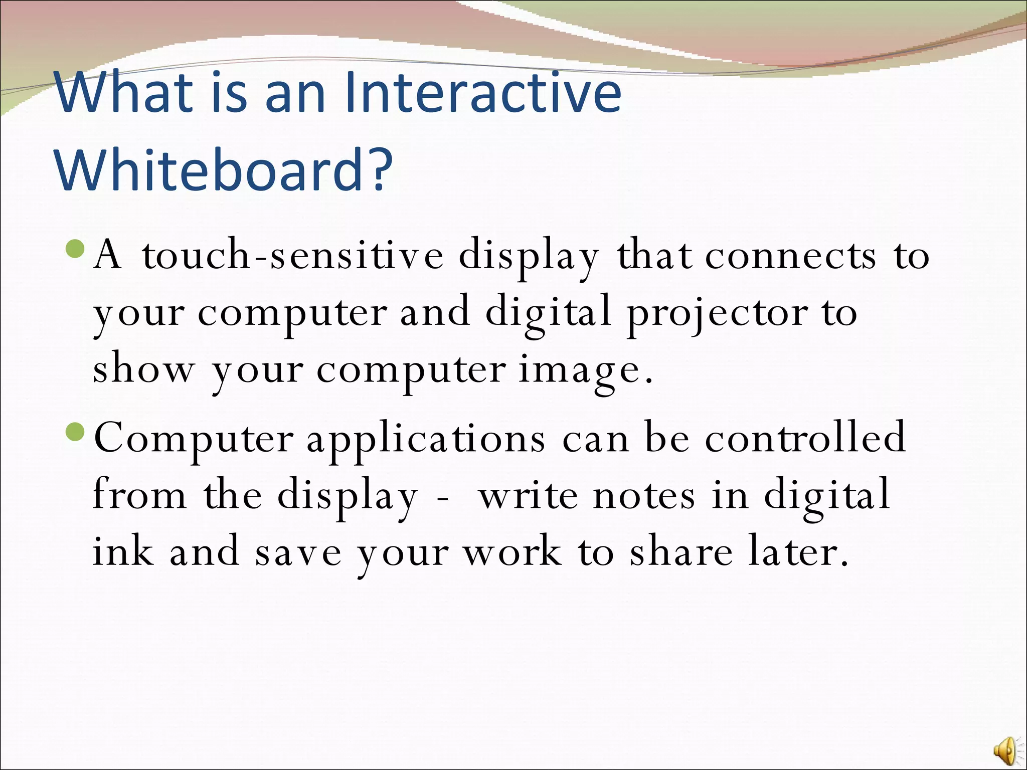 Interactive Whiteboards | PPT
