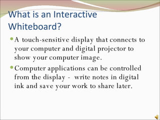 Interactive Whiteboards | PPT