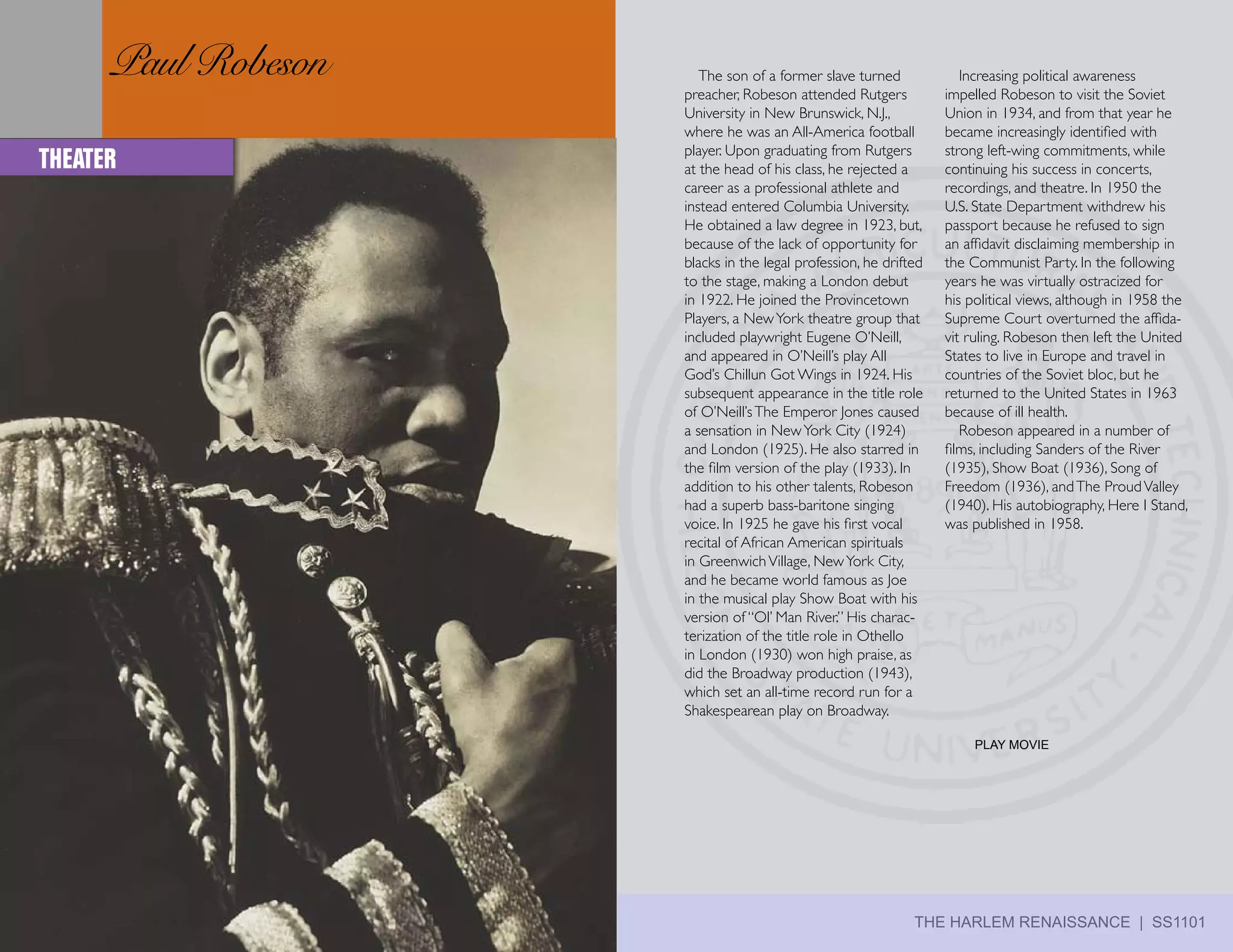 Harlem Renaissance Profiles | PDF