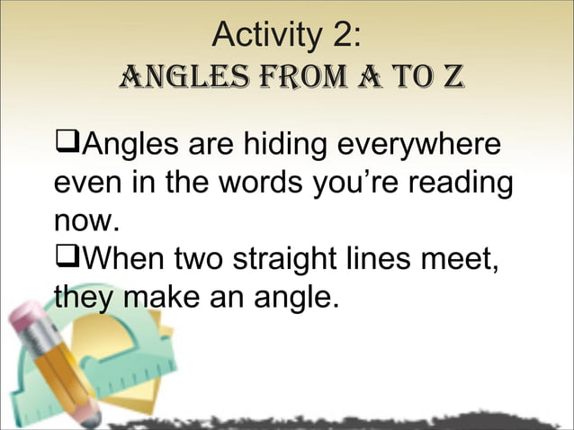 Interactive activity for lines and angle | PPT | Geography | Science
