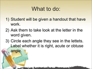 Interactive activity for lines and angle | PPT