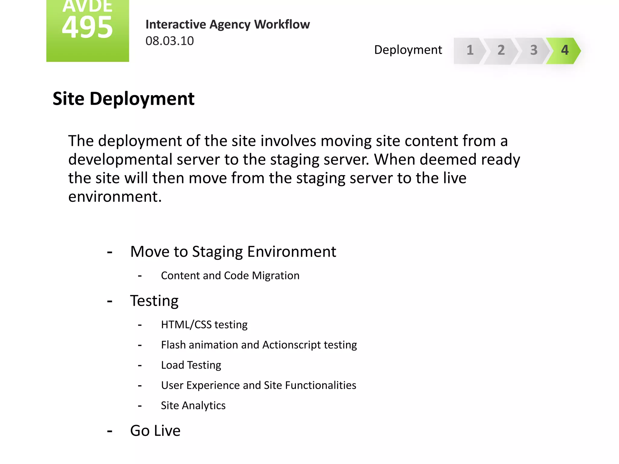 Interactive agencyworkflow | PPT