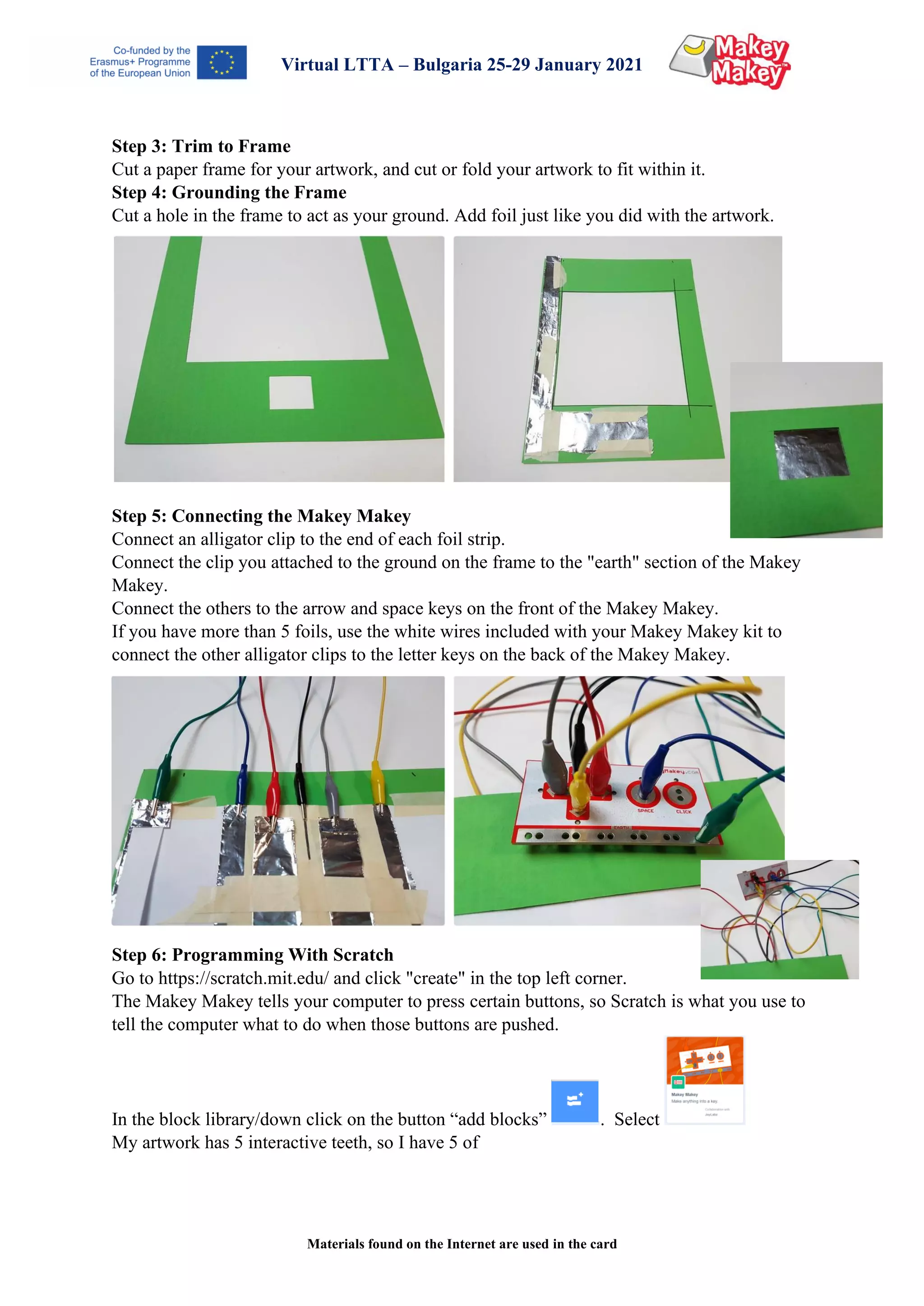 Interactive art with scratch and makey makey | PDF