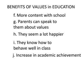 Interactive attitude and values | PPTX | Education