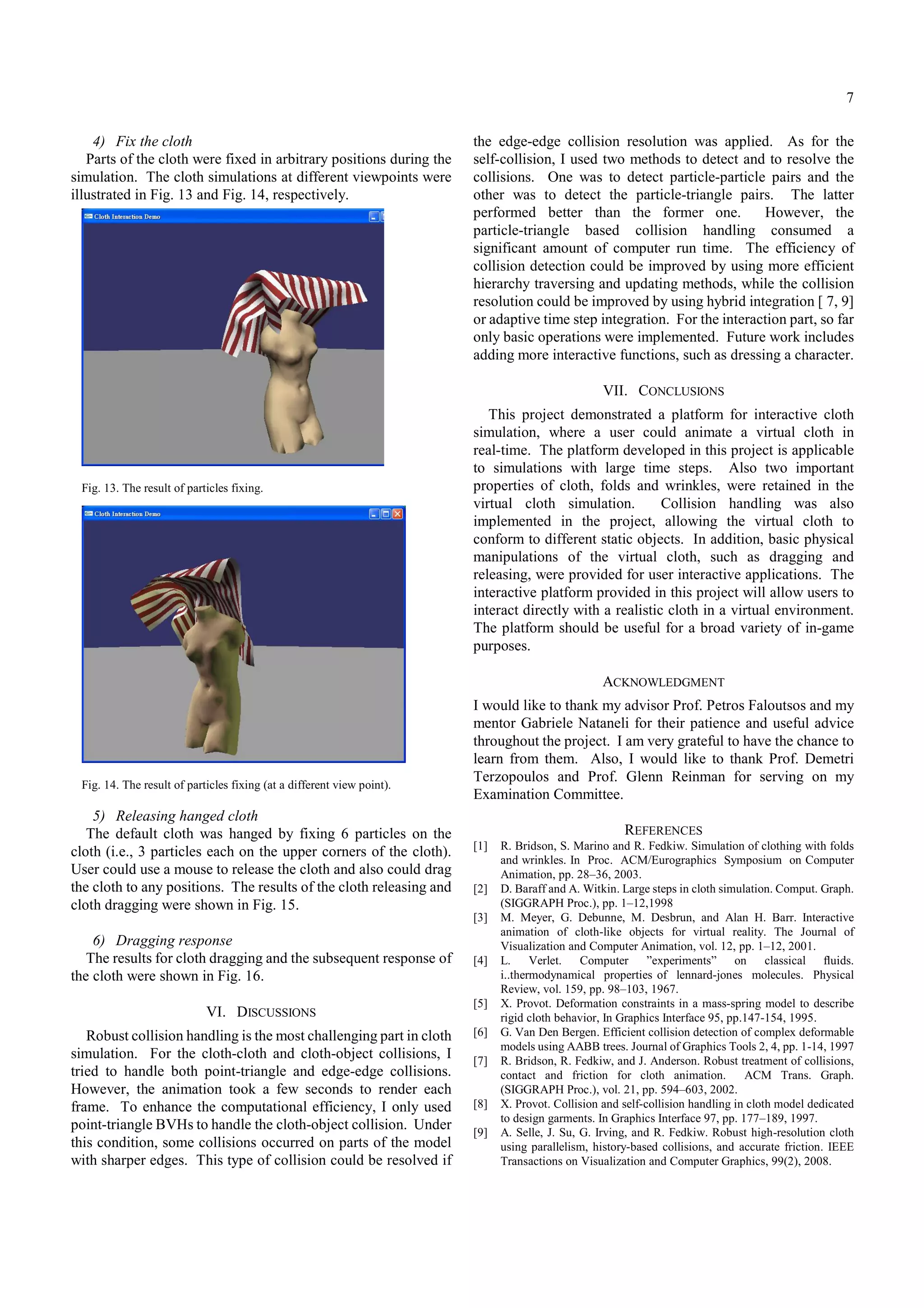 Interactive Cloth Simulation | PDF