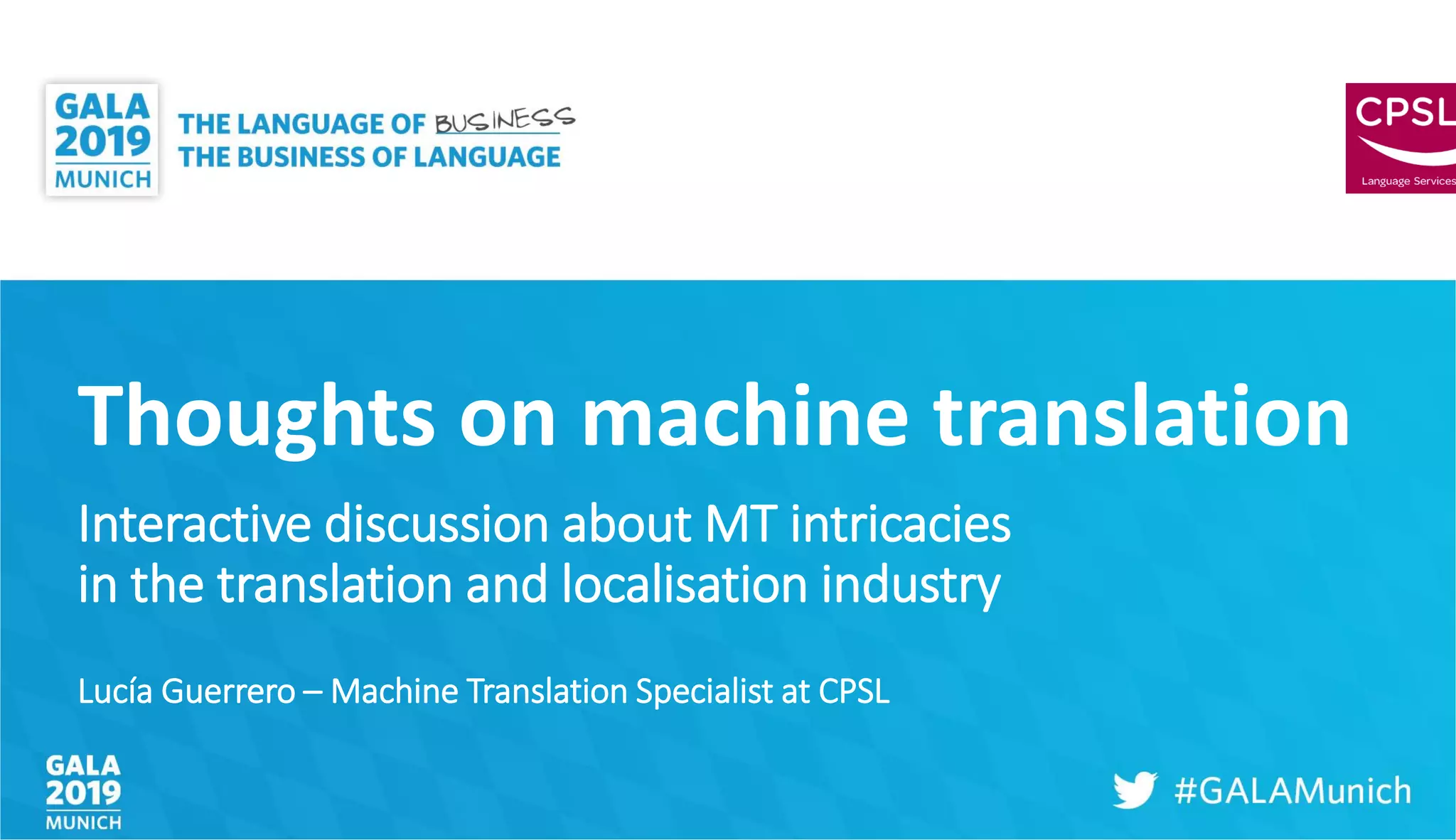 Thoughts on machine translation | PPT