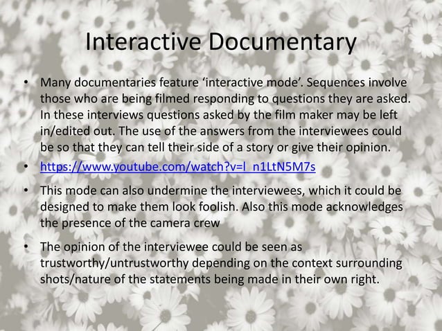 Interactive documentaries | PPT