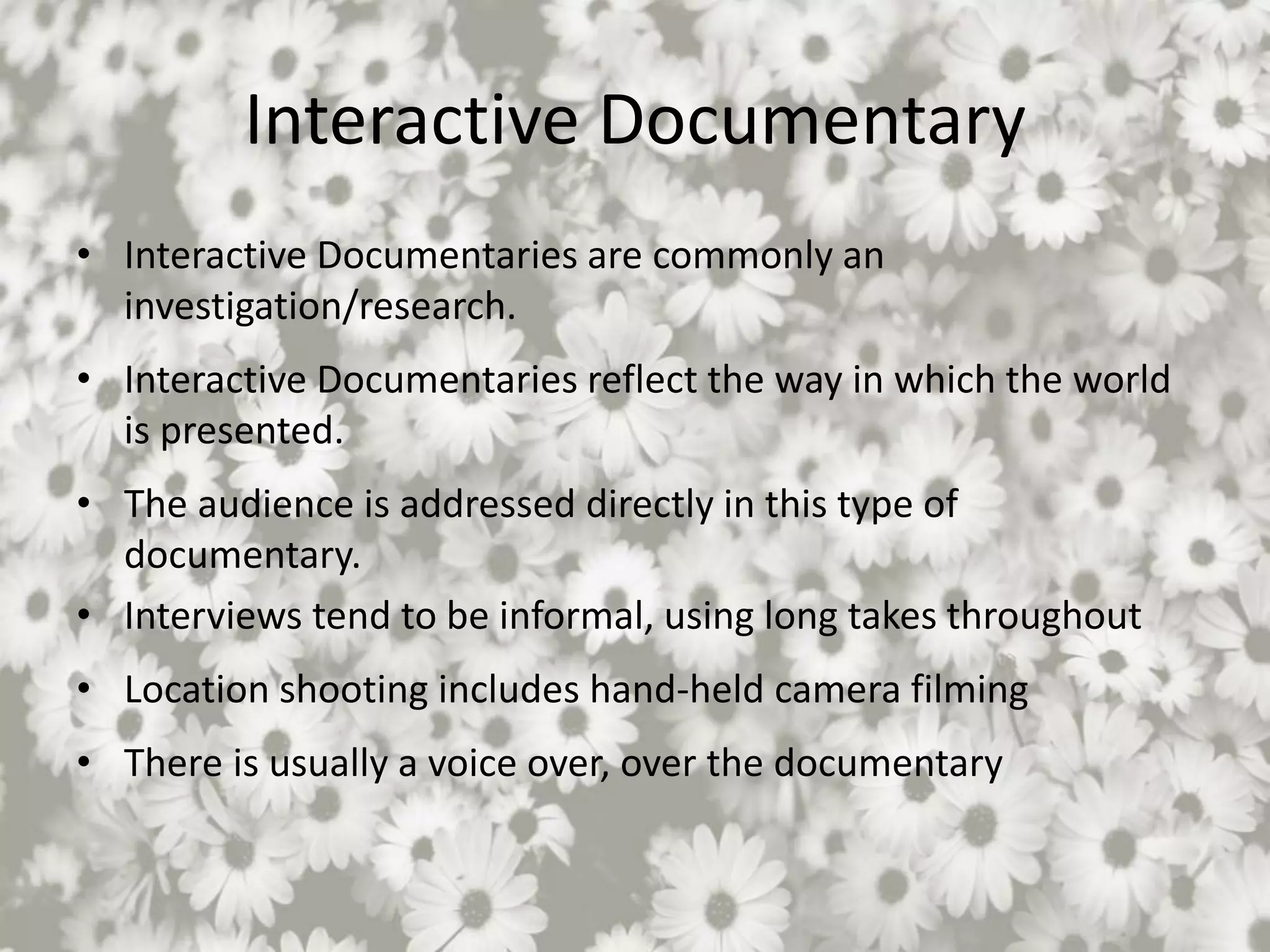 Interactive documentaries | PPT