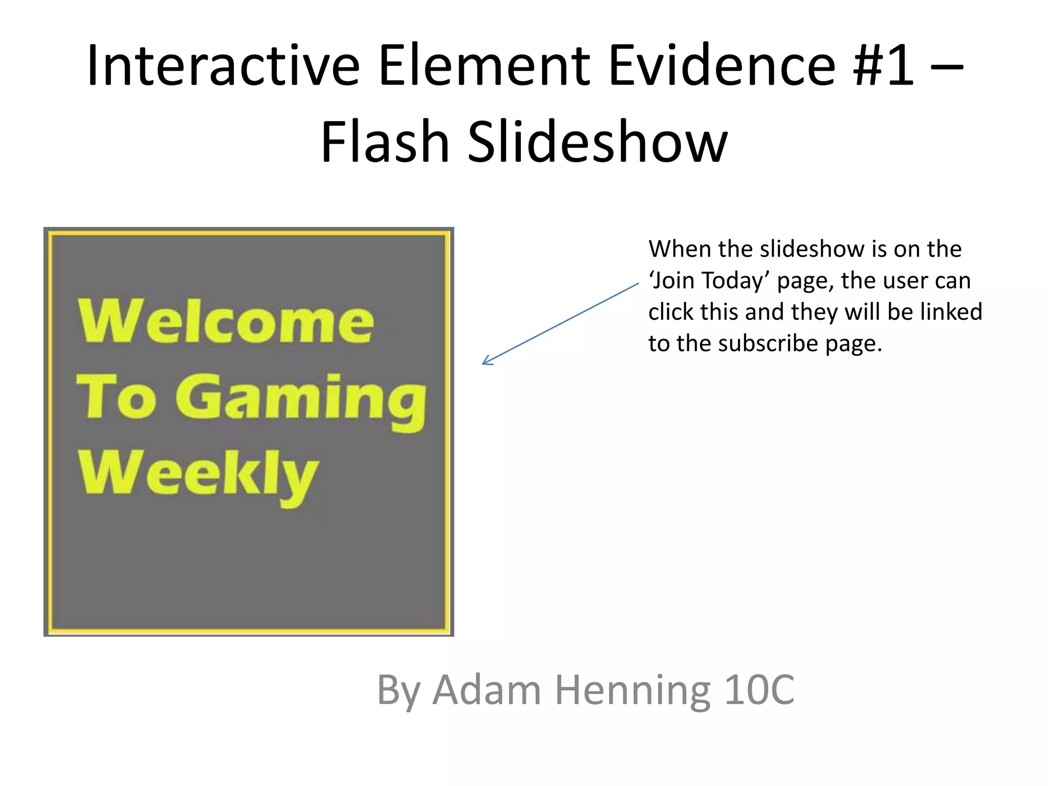 Interactive element evidence | PPT