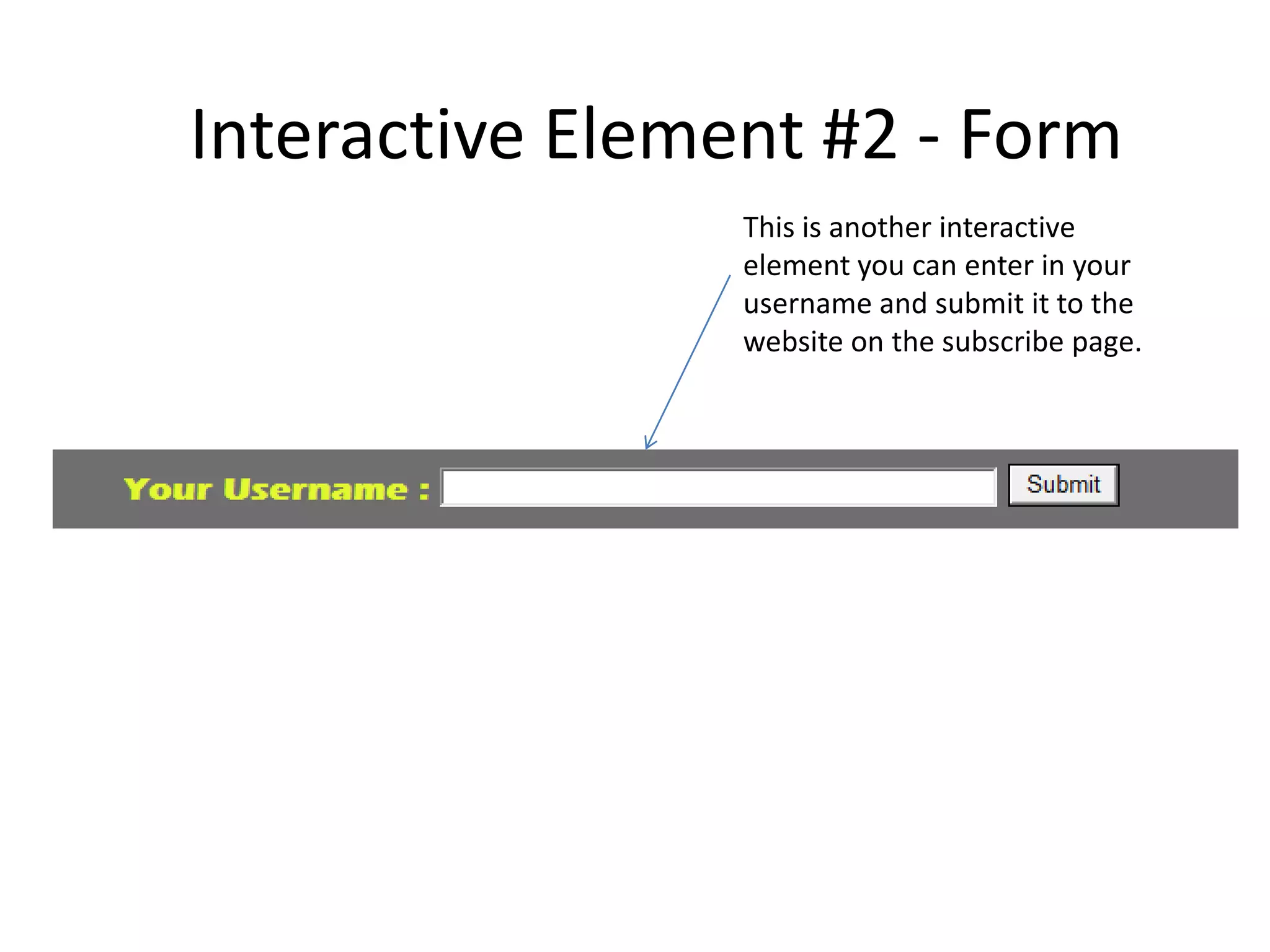 Interactive element evidence | PPT