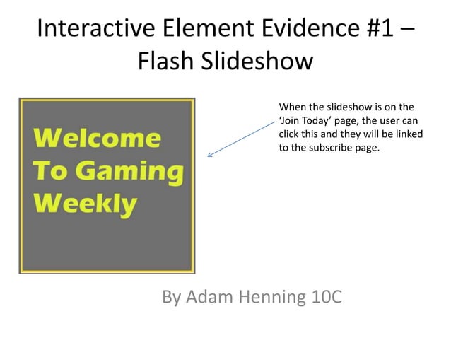 Interactive element evidence | PPT