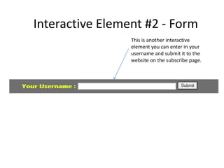 Interactive element evidence | PPT