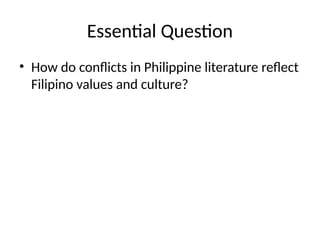 Exploring Philippine Literature: Prose, Poetry, Conflicts, and Filipino ...