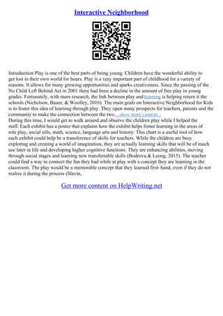 Interactive Essay | PDF