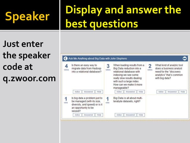 Interactive events and presentations with mobile Q&A (Questions and ...
