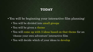 Interactive film project launch | PPTX