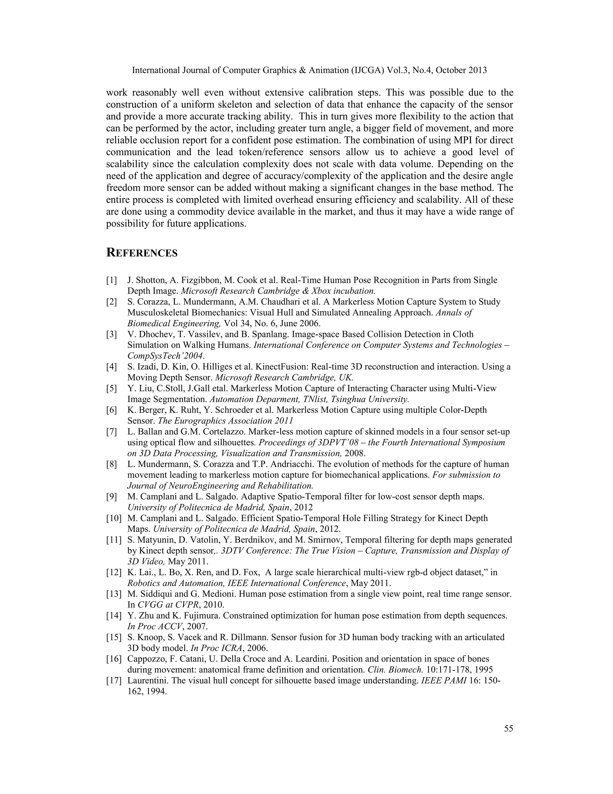 Interactive Full-Body Motion Capture Using Infrared Sensor Network | PDF