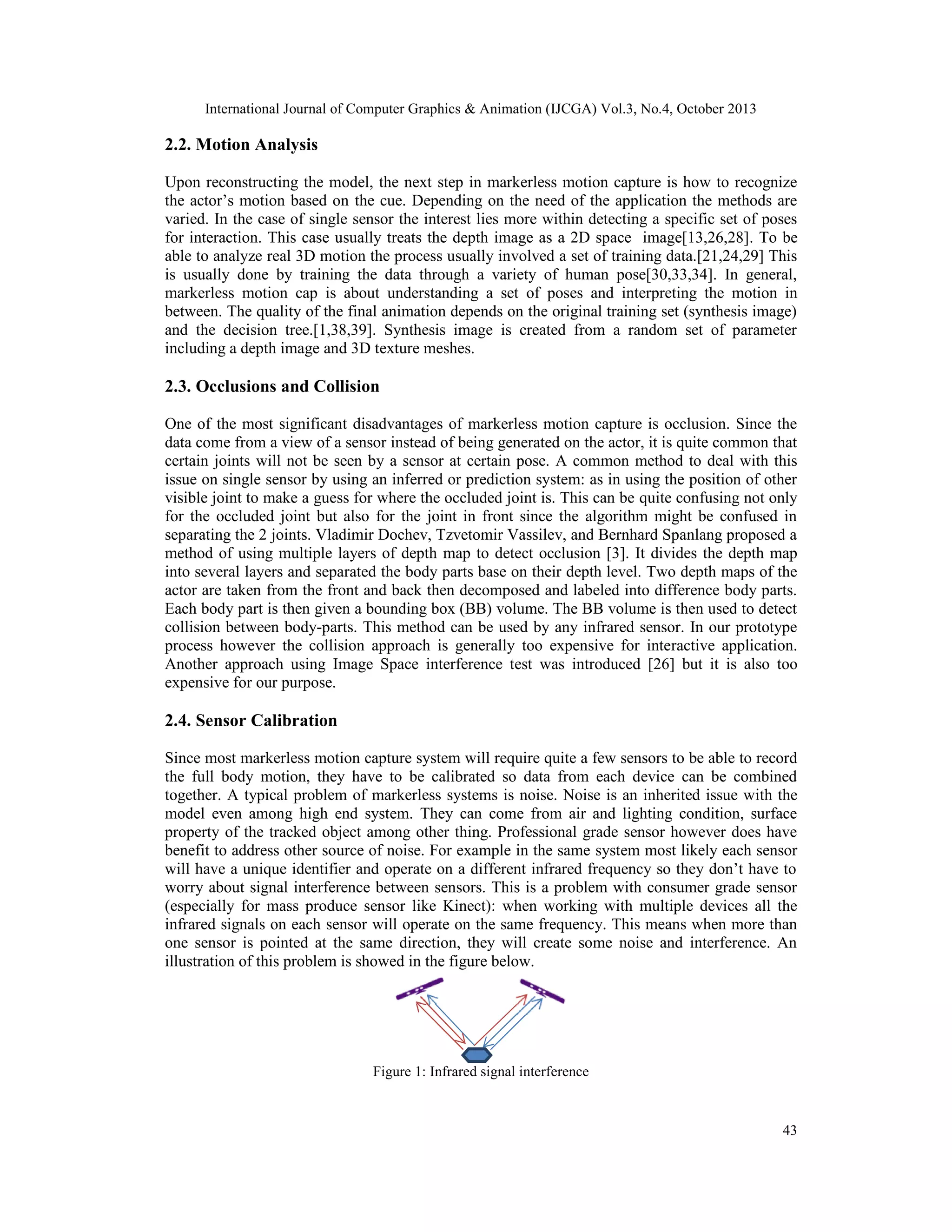 Interactive Full-Body Motion Capture Using Infrared Sensor Network | PDF