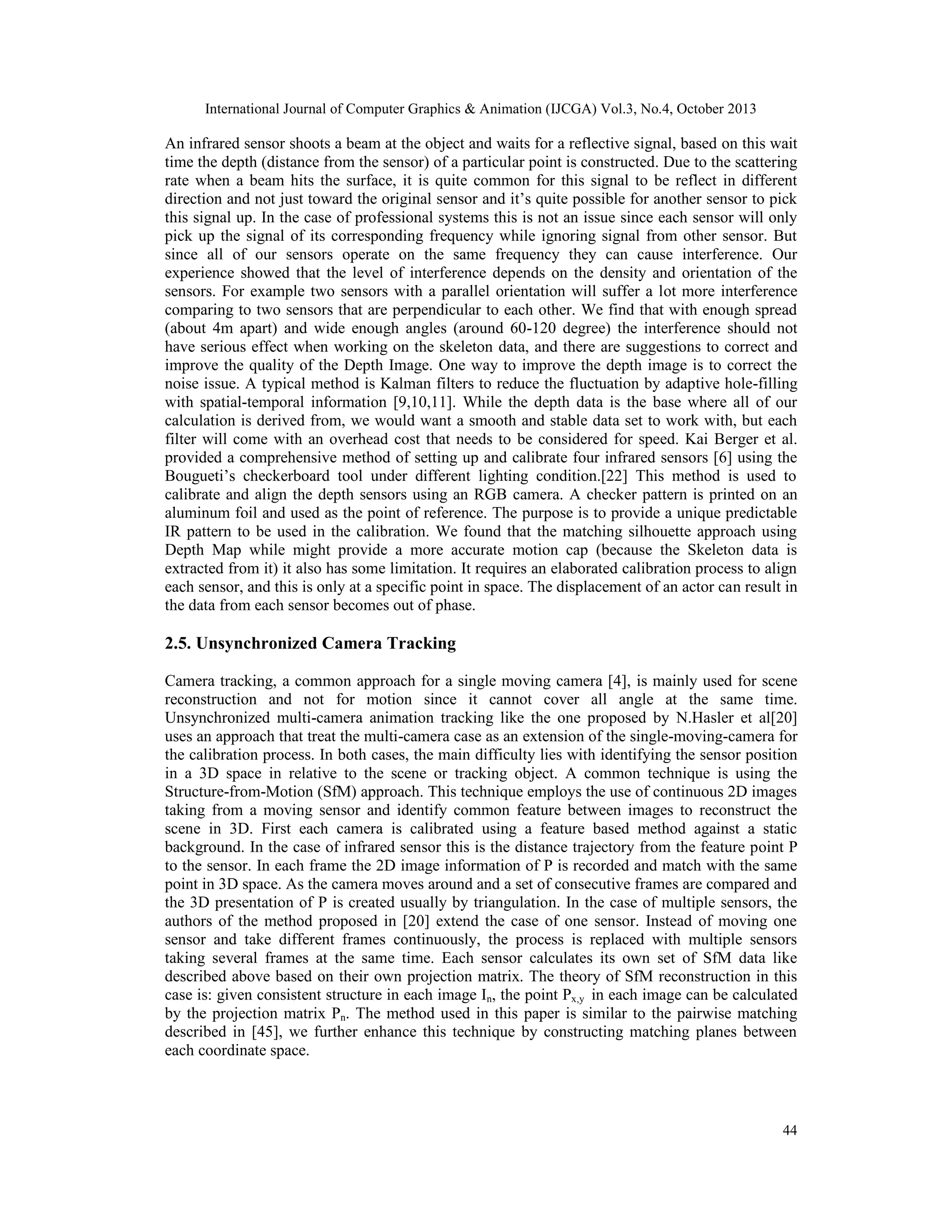 Interactive Full-Body Motion Capture Using Infrared Sensor Network | PDF