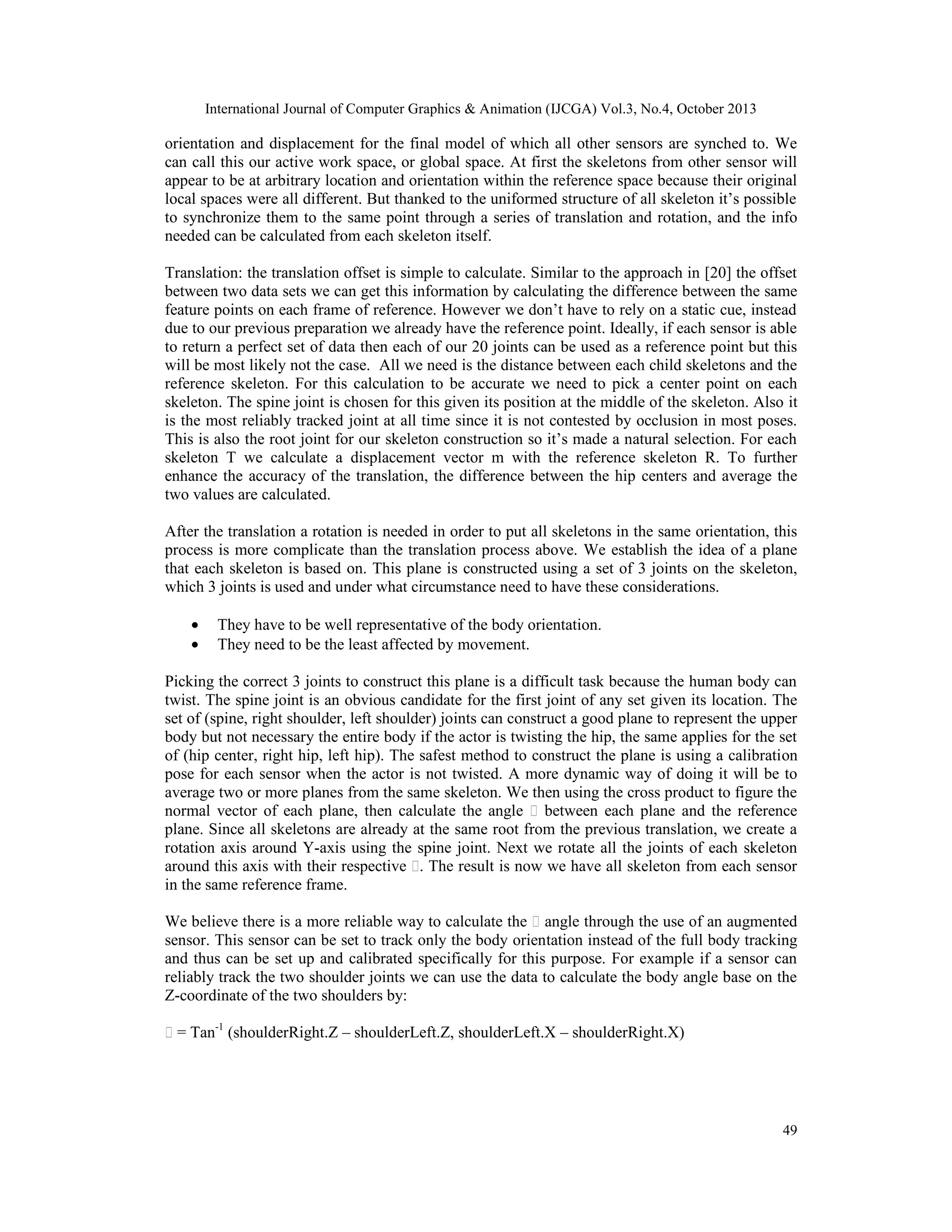 Interactive Full-Body Motion Capture Using Infrared Sensor Network | PDF