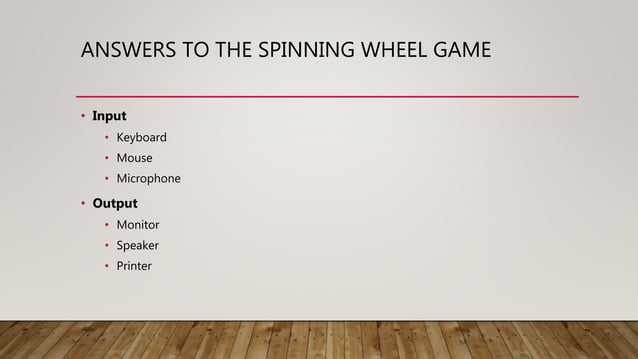 Interactive game (spinning wheel) | PPT