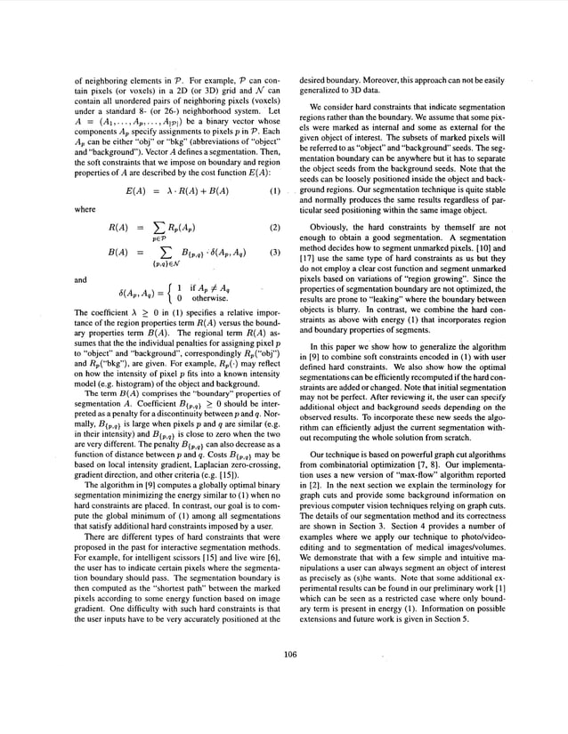 Interactive graph cuts for optimal boundary and region segmentation of objects | PDF
