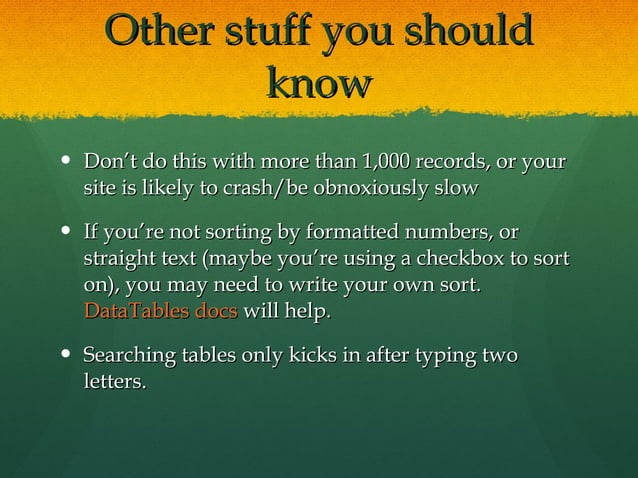 Making HTML Tables Interactive | PPT
