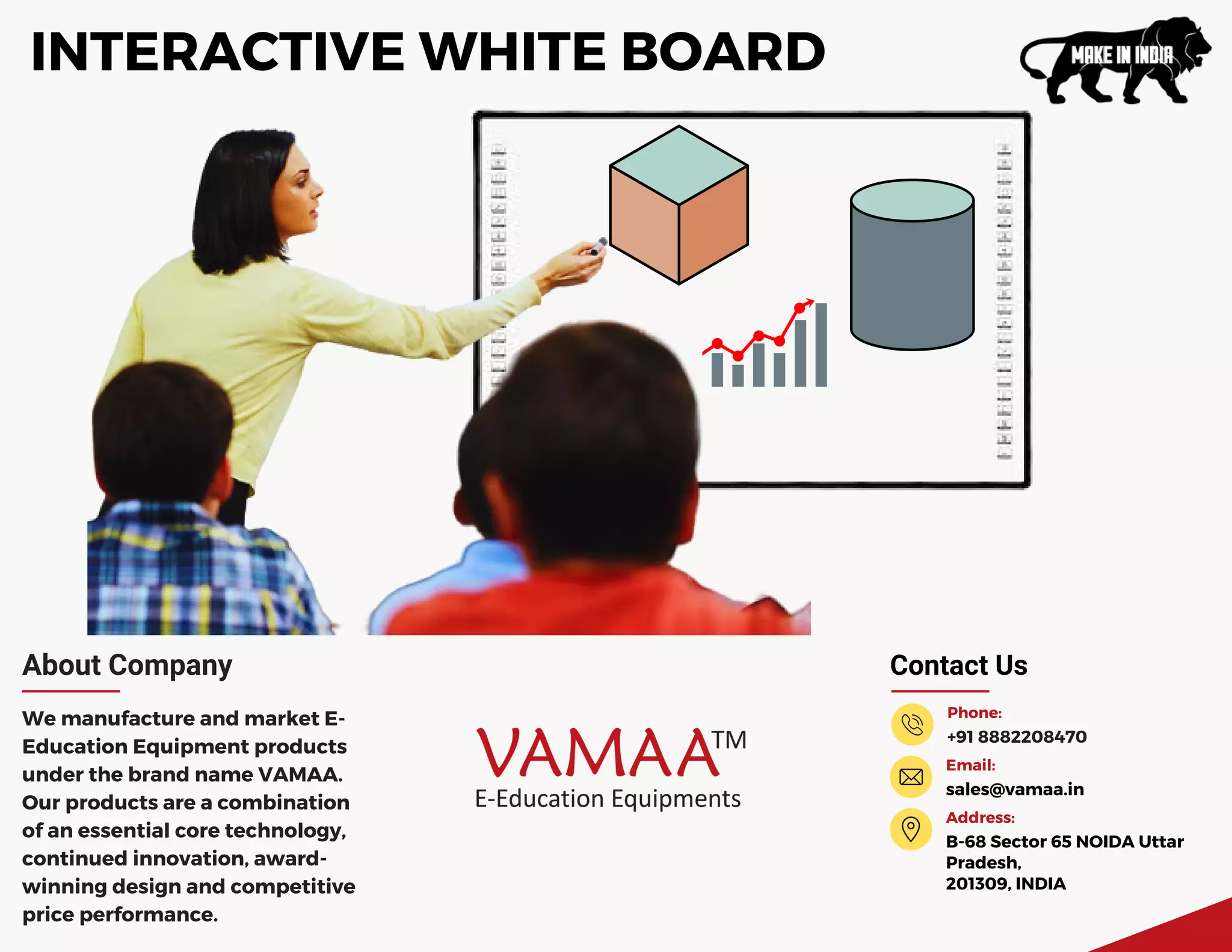 Interactive Infrared Whiteboard | VAMAA | Leading Smart Whiteboard ...