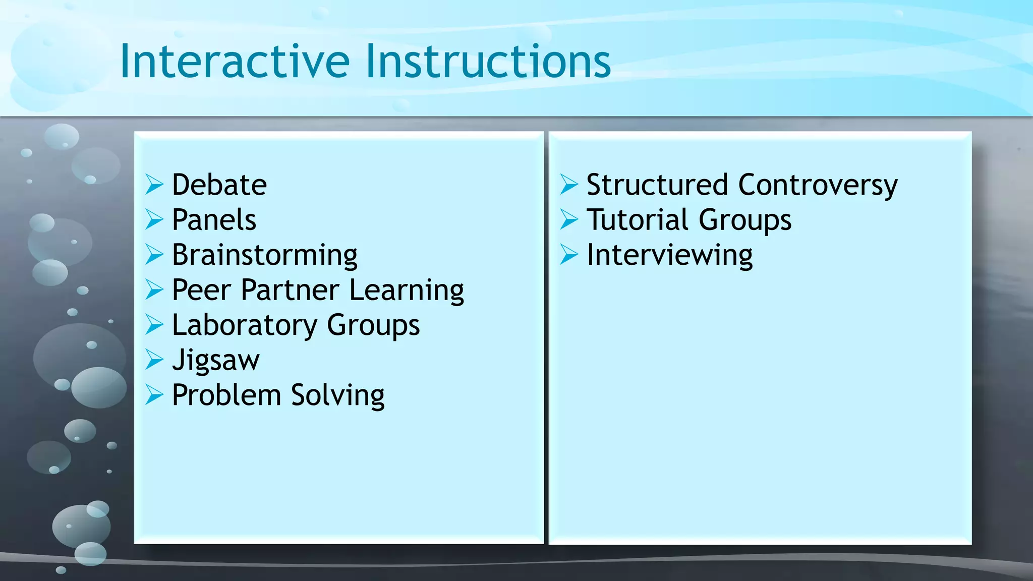 Interactive instructions | PPTX | Educational Assessment | Education