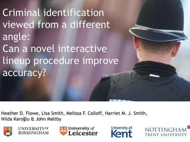 Criminal identification viewed from a different angle: Can a novel ...