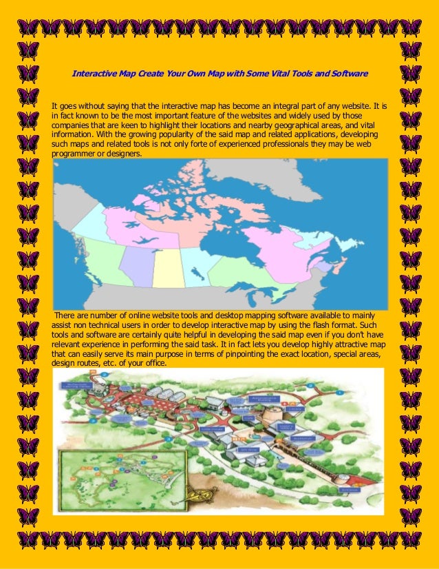 Interactive map create your own map with some vital tools and software