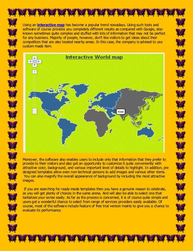 Interactive map create your own map with some vital tools and software