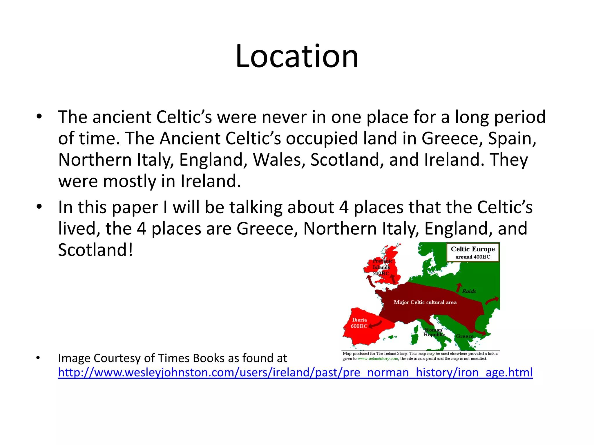 Ancient Celts Interactive Map | PPTX