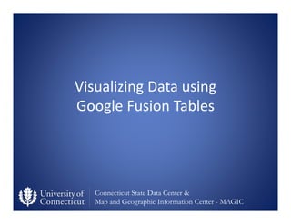 Making MAGIC with Your Data: Interactive Maps, Mash-ups, and Data Visualization Tools | PPT