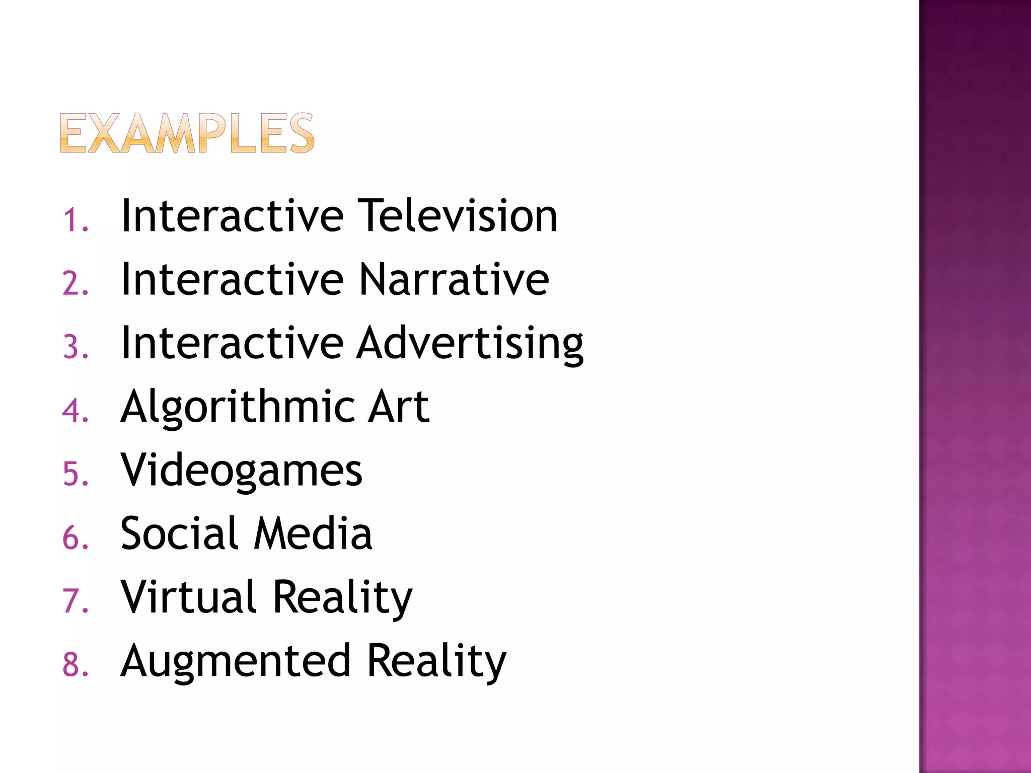 Interactive media | PPTX