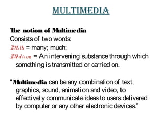 Interactive multimedia and virtual reality | PPT