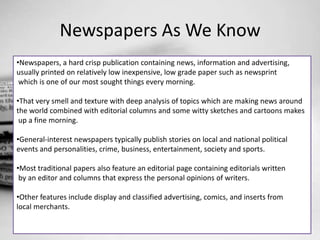 Interactive newspaper the next big thing in newspaper industry | PPTX