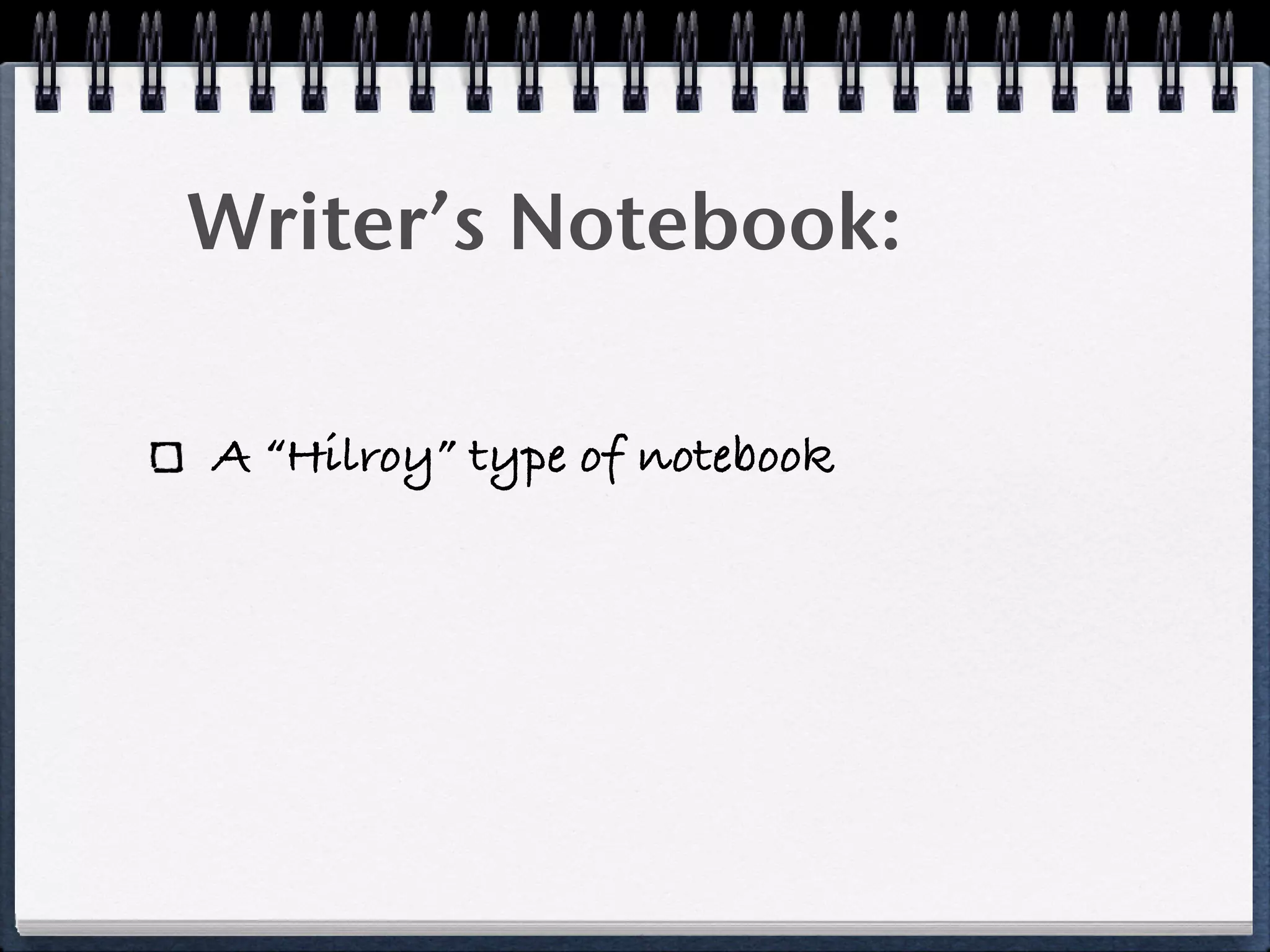 English Notebook | PPT