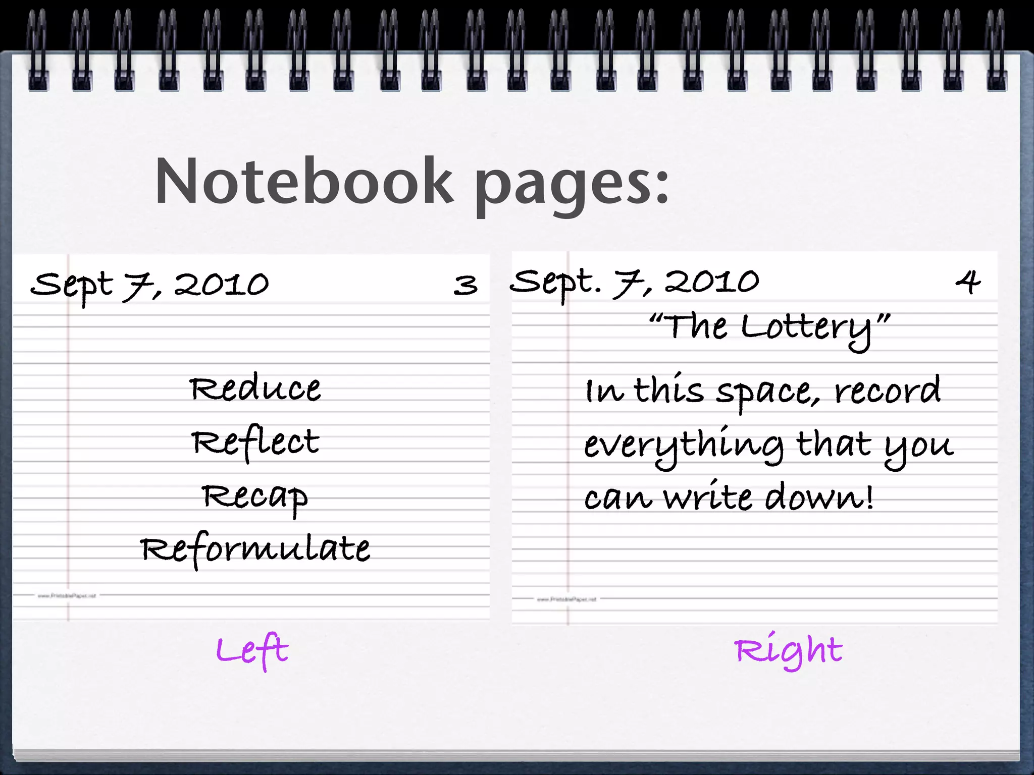 English Notebook | KEY