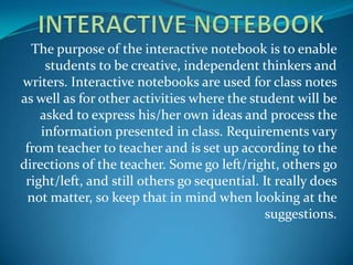 Interactive notebook | PPT