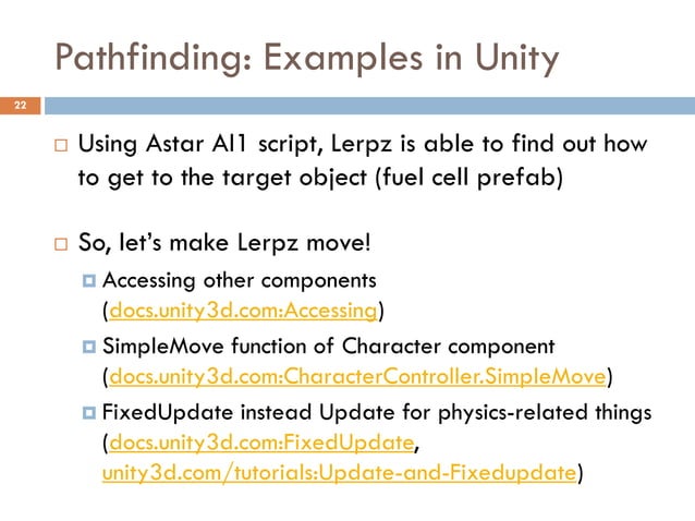 Pathfinding - Part 2: Examples in Unity | PDF
