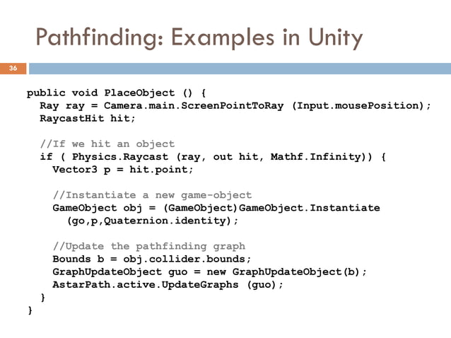 Pathfinding - Part 2: Examples in Unity | PDF