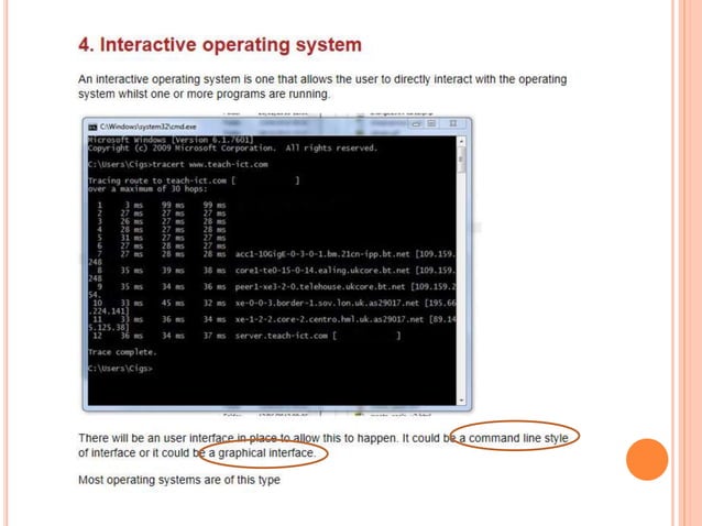Interactive os | PPTX | Operating Systems | Computer Software and ...