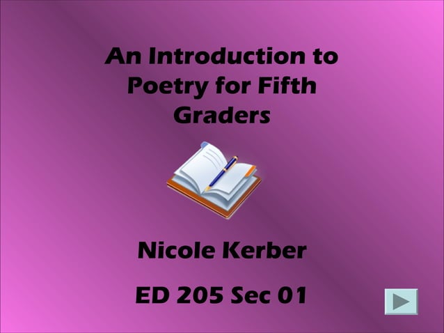 An Introduction to Poetry for Fifth Graders | PPT