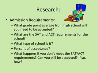 Interactive Ppt College Research Requirements | PPT