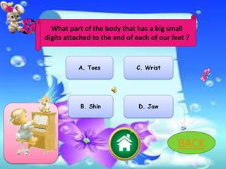Interactive Quiz About Parts Of The Body | PPTX
